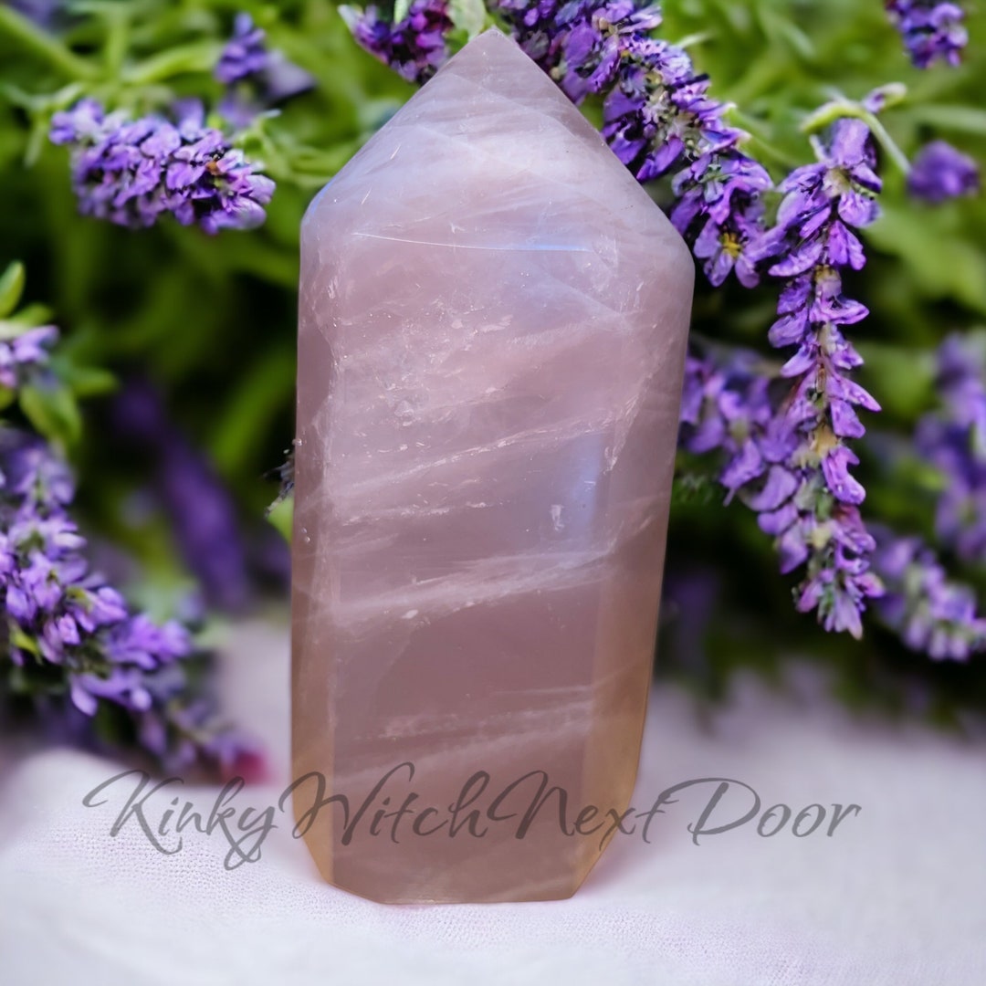 Lavender/purple Rose Quartz Tower/obelisk-rare Excellent Quality ...