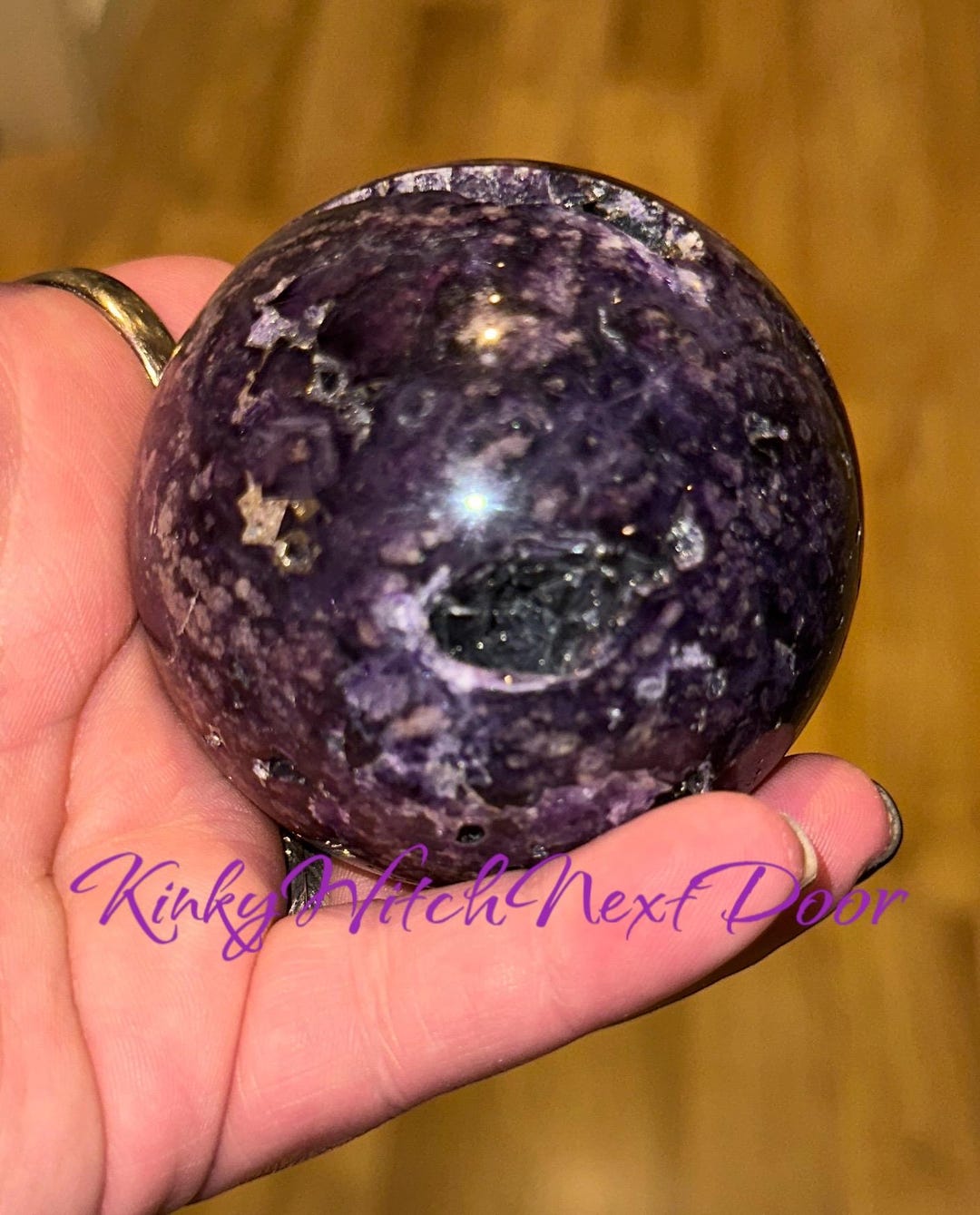 Fluorite Root Sphere-rare XL Druzy Sugilite Sphere-brecciated Fluorite ...
