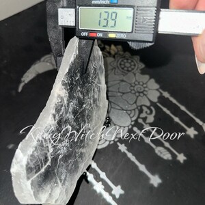 Natural Clear Selenite Crystal Slabs With Stands Included. Raw Clear ...