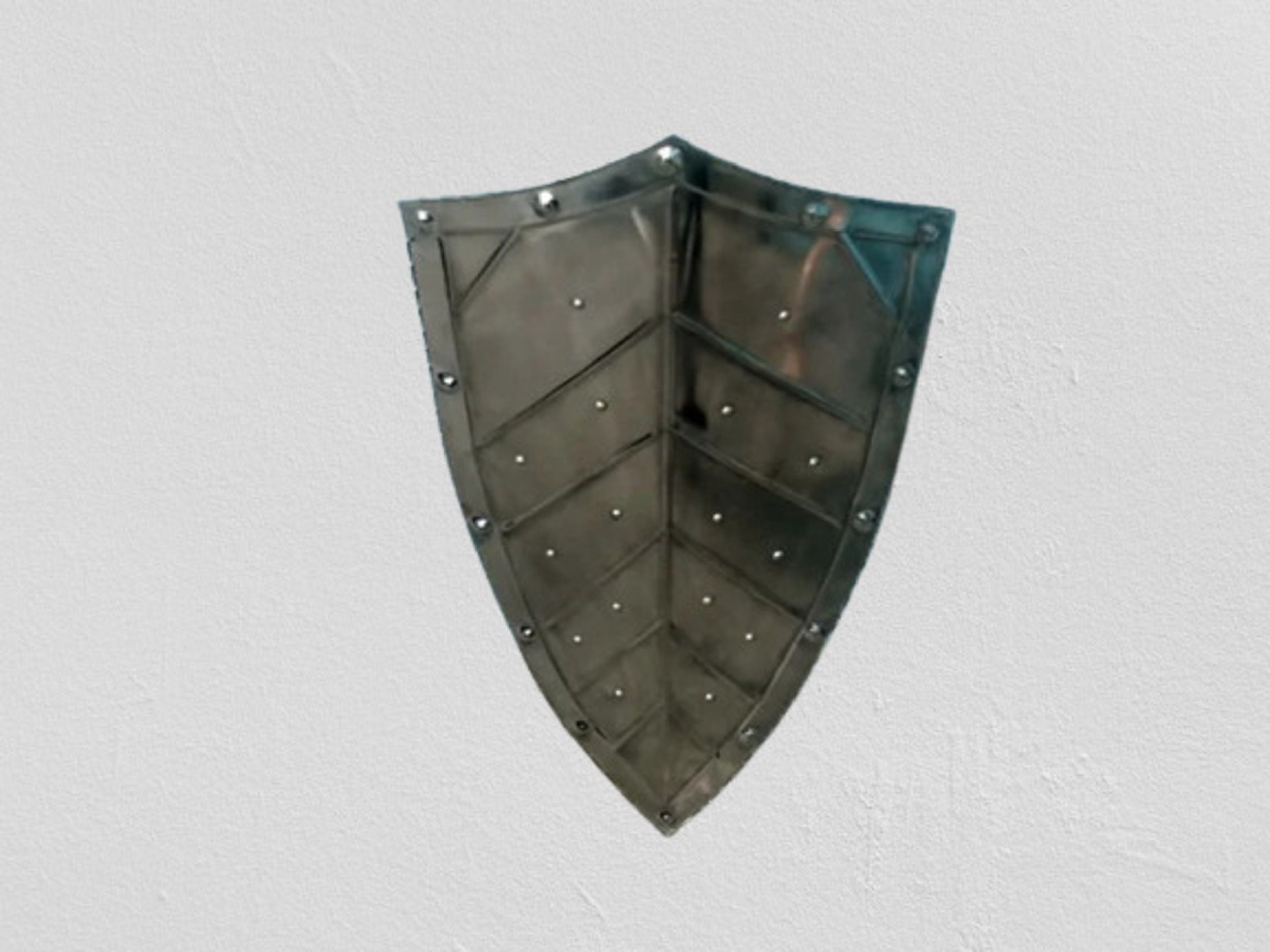 Medieval Leaf Design Pointed Shield Larp Reenactment Cosplay Heater ...