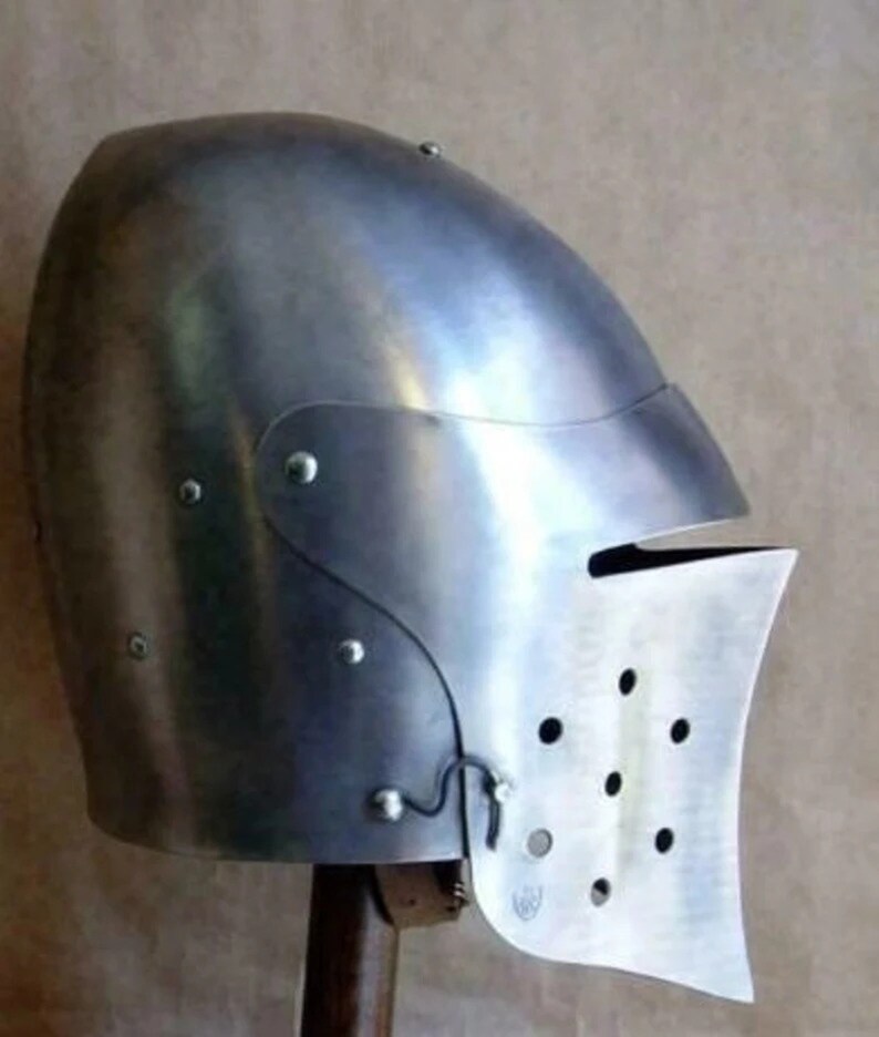 Steel Medieval Italian Bascinet helmet Medieval Combat - Etsy