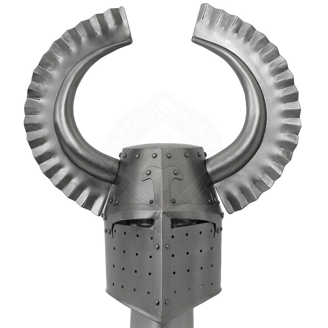 Medieval Templar Fantasy Warrior Helmet SCA LARP Knight Helmet 18 Gauge ...
