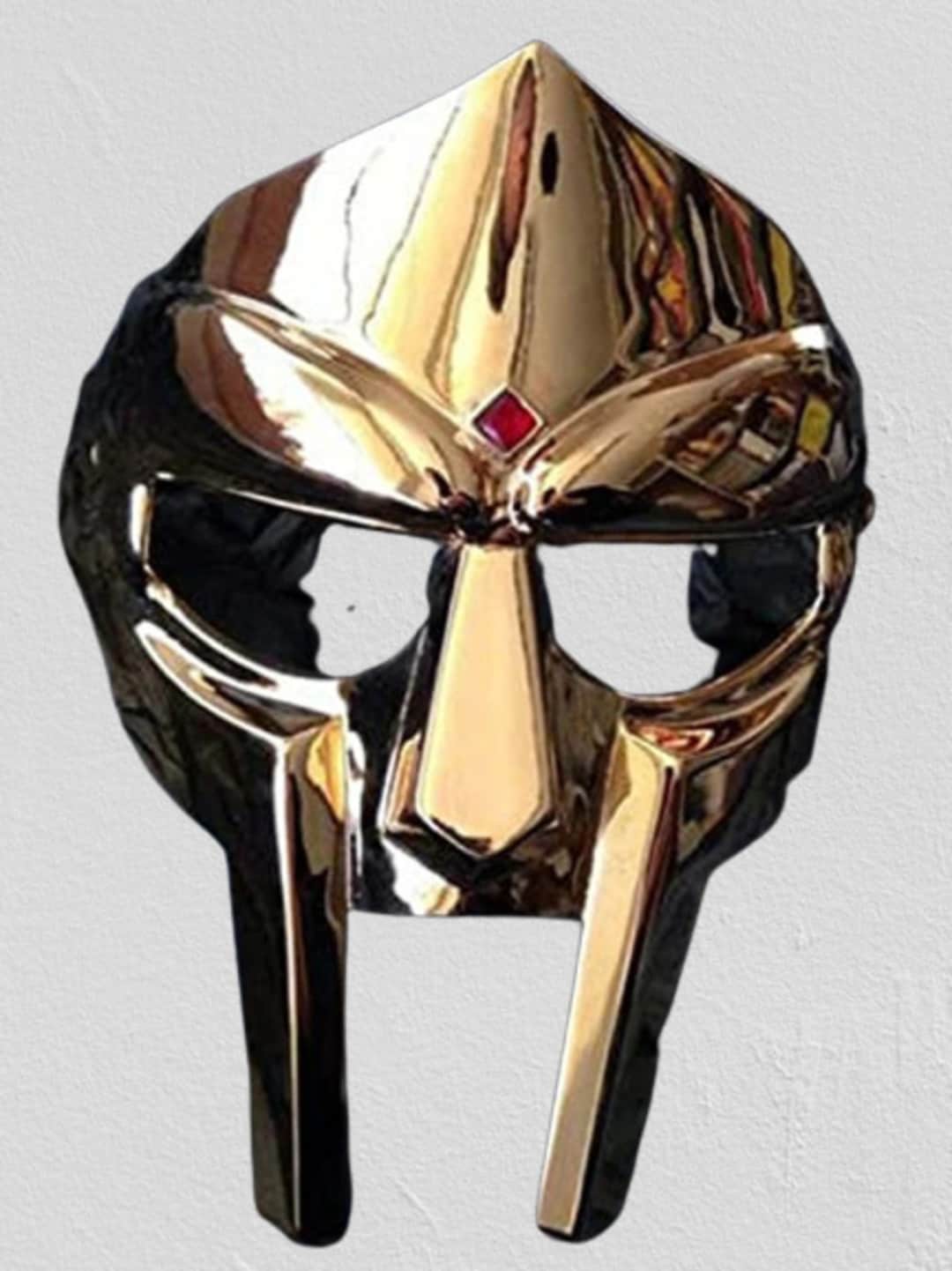 MF Doom Gladiator Mask Mad-villain Golden Finish Brass Face Armor ...