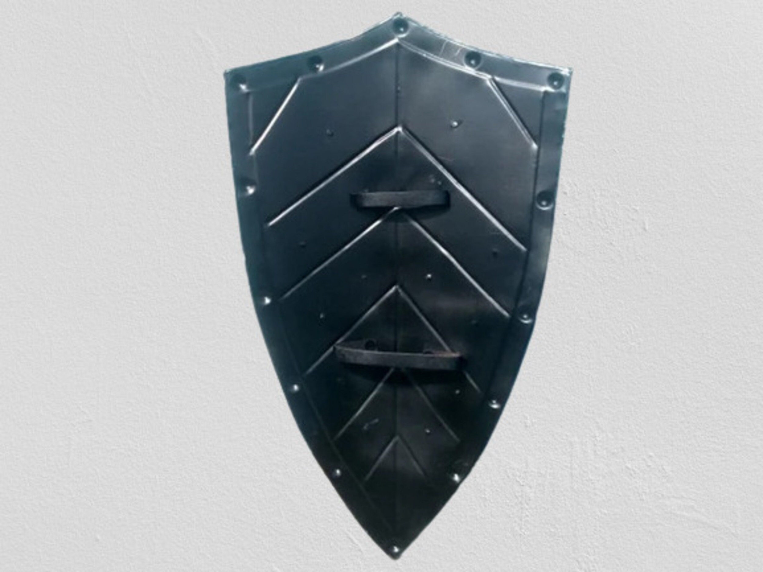 Medieval Leaf Design Pointed Shield Larp Reenactment Cosplay Heater ...