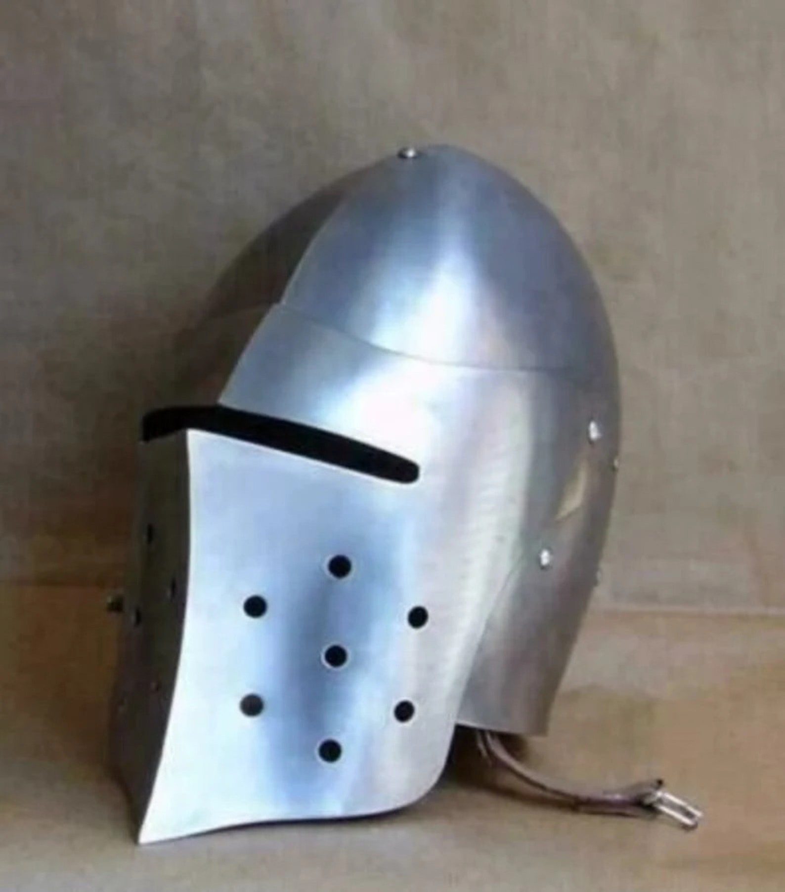 Steel Medieval Italian Bascinet helmet, Medieval Combat Helmet great ...