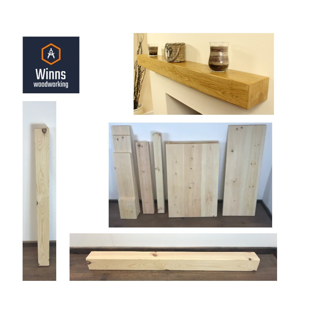 Solid Wood Rustic Pine Shelves 95mm X 95mm by Various Lenghts. Shelf ...
