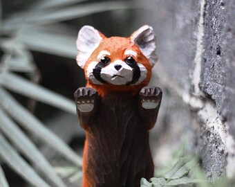 Red Panda Wood Carving - Etsy