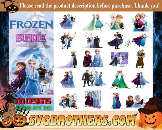 Frozen SVG PNG Clipart Bundle Frozen Svg Elsa Svg Frozen - Etsy