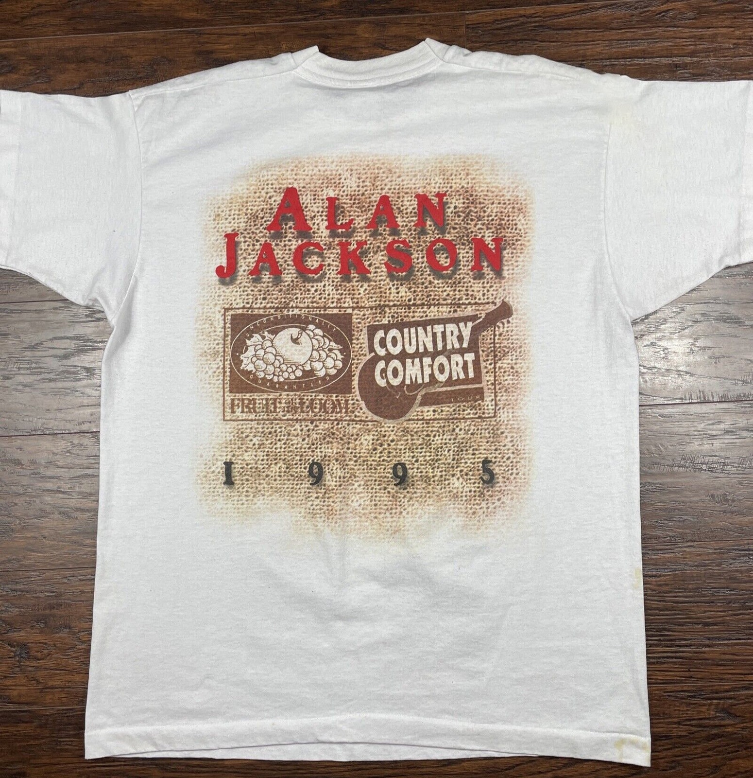 Alan Jackson On Tour 1995 T-Shirt, 90s Alan Jackson Country Music Tour ...