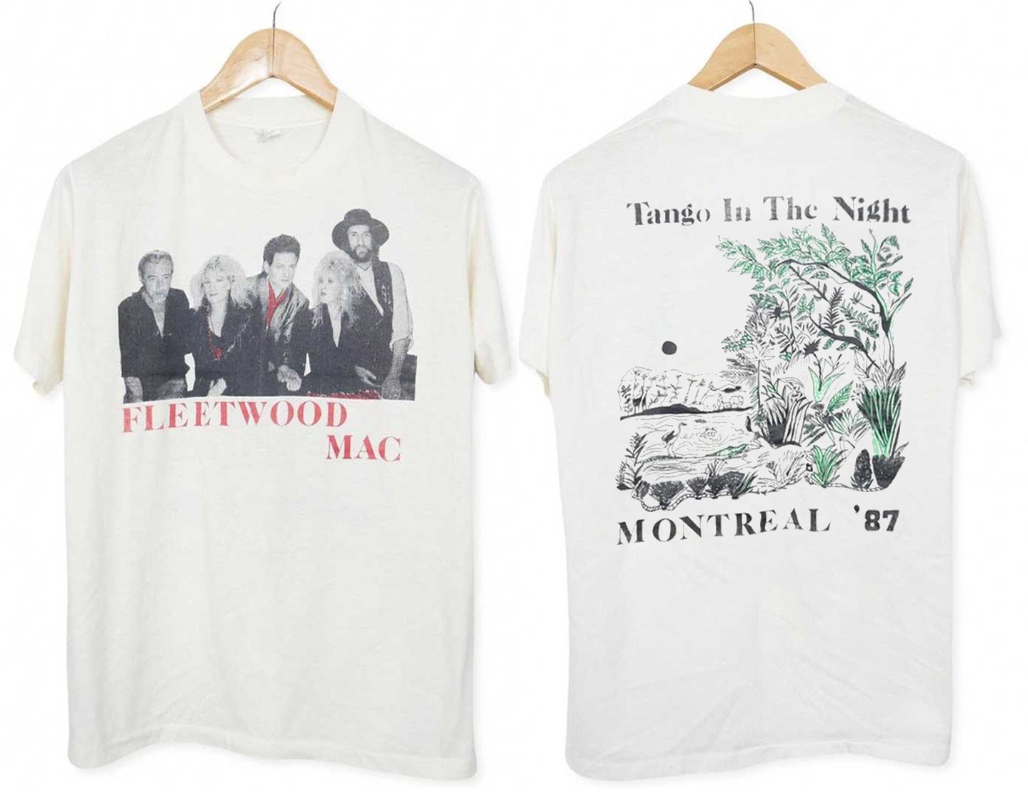 Vtg 80s Fleetwood Mac Tango In The Night Montreal '87 T-Shirt
