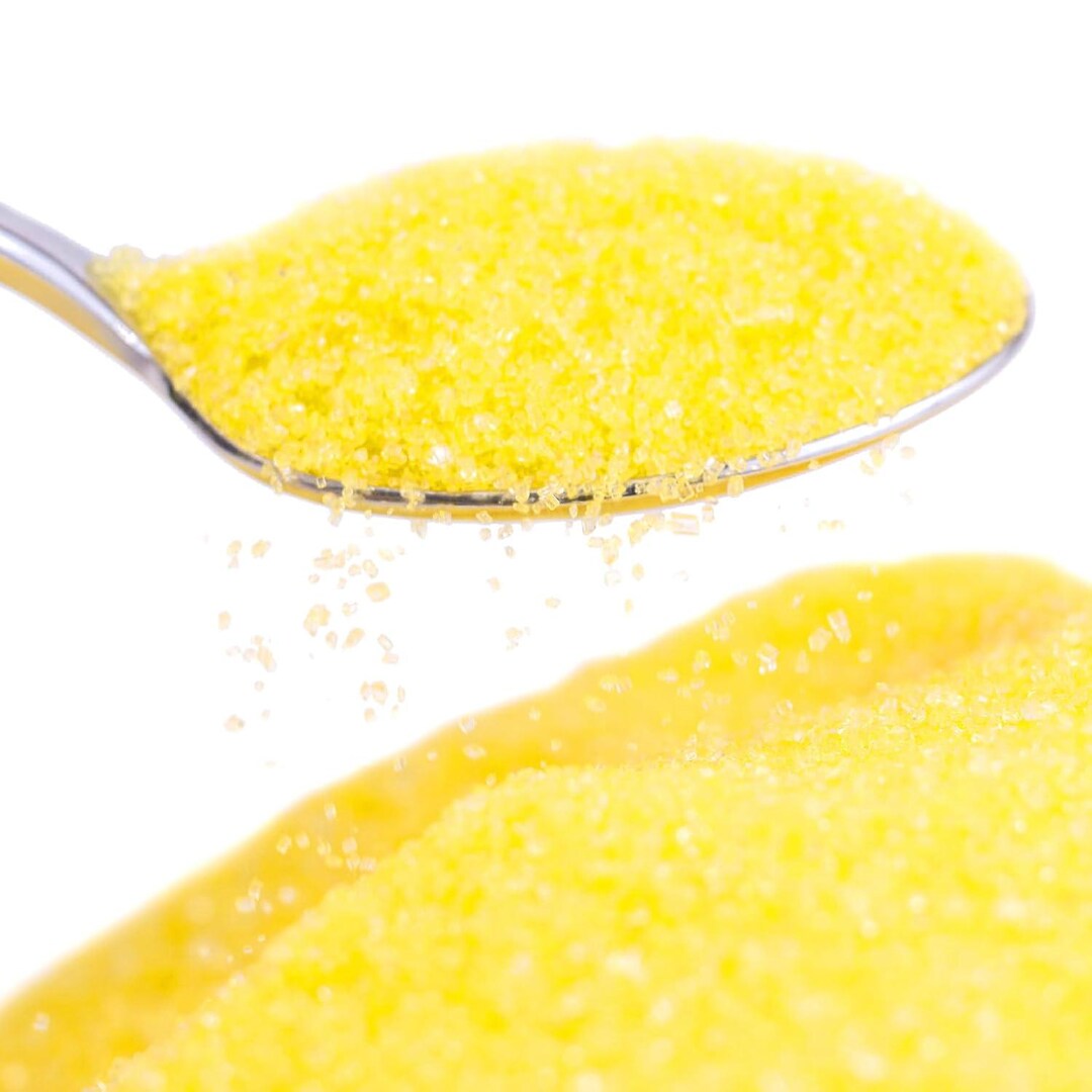 Yellow Sanding Sugar LEMON Flavor Cotton Candy Sugar Crystals Yellow ...