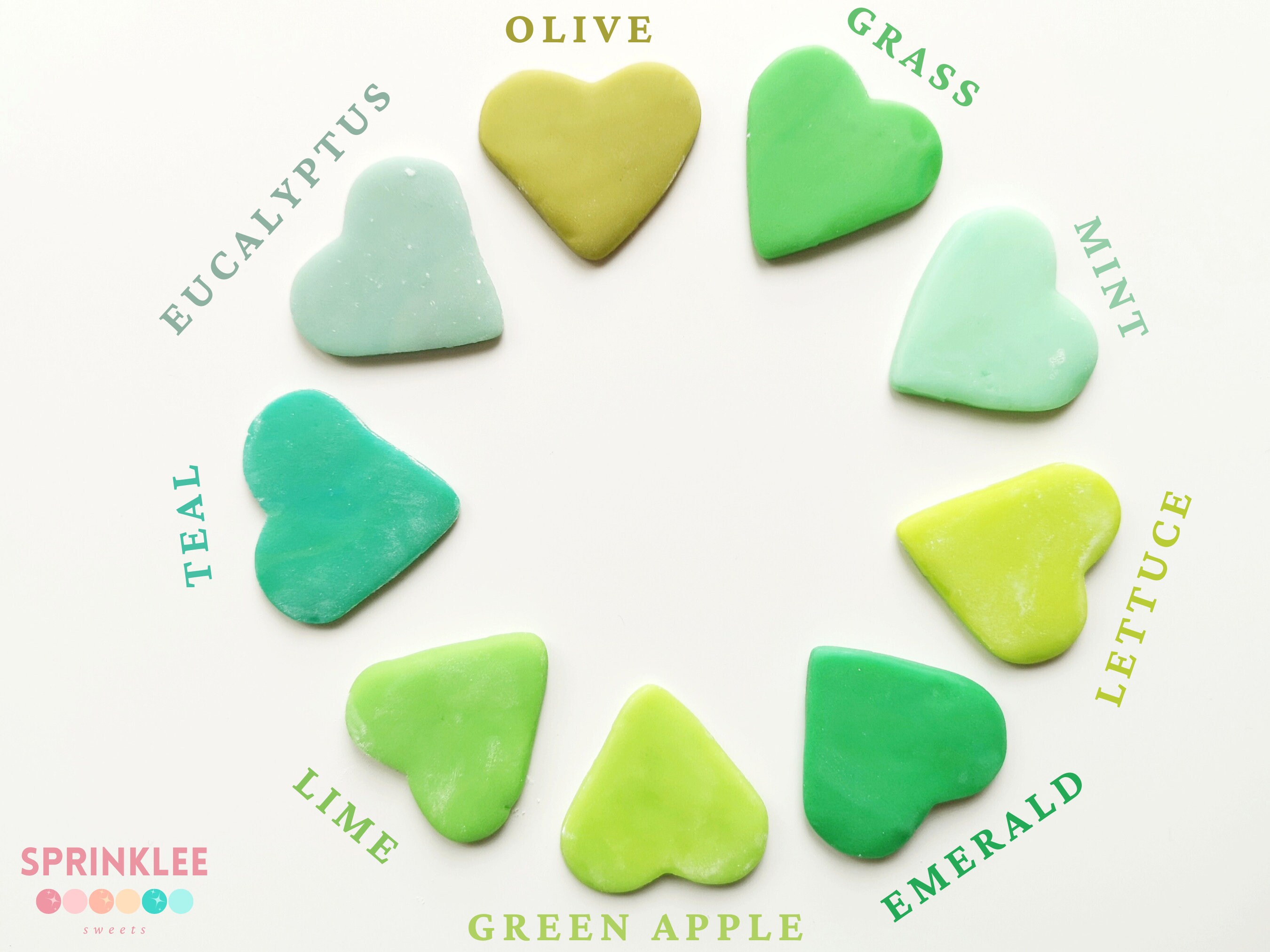 Fondant 9 Shades of Green Colour Palette for Cake Decorations - Etsy