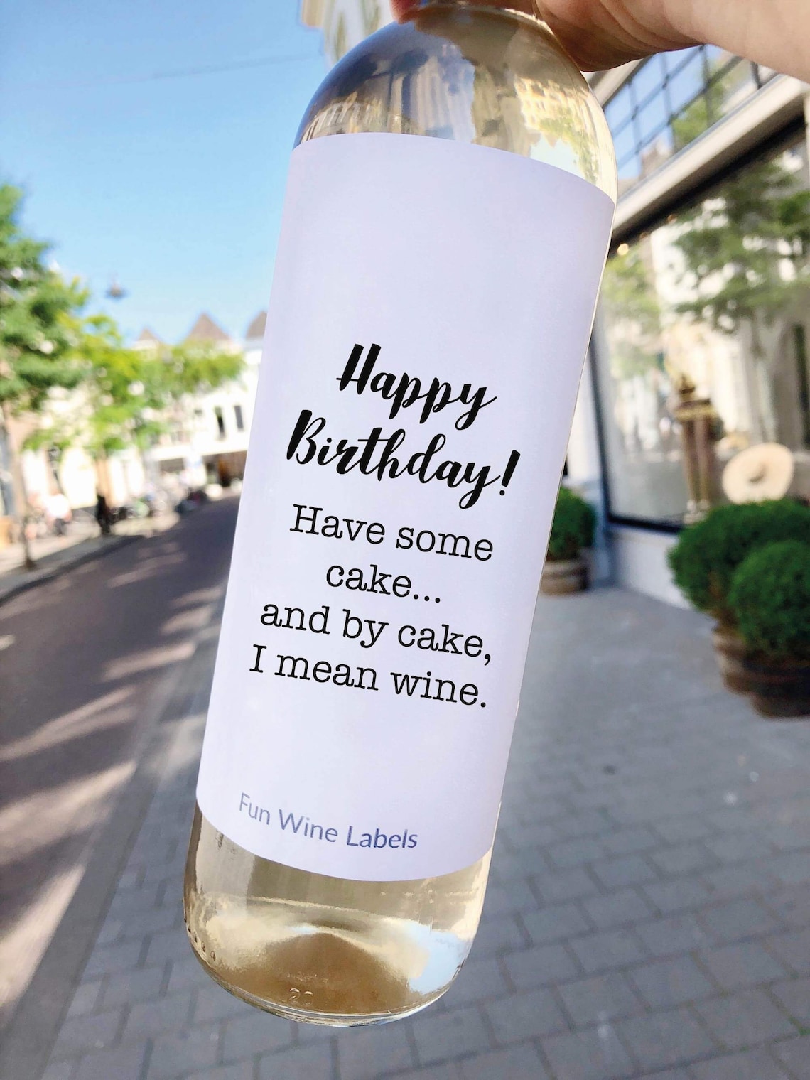 Digital Funny Birthday Wine Bottle Label for Sticker Sheet Printable ...