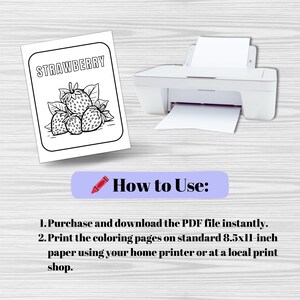 Fruity Fun: 40 Printable Fruit Coloring Pages for Kids - Etsy