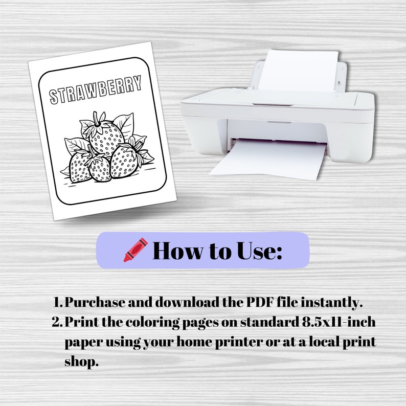 Fruity Fun: 40 Printable Fruit Coloring Pages for Kids - Etsy