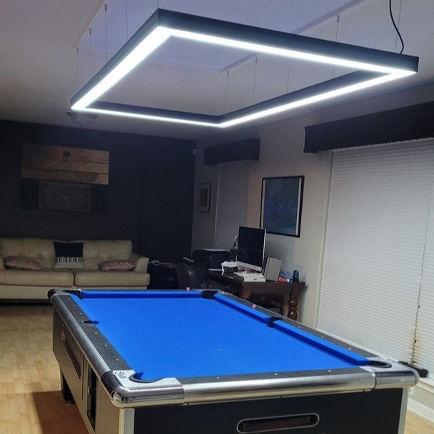 7ft-perimeter LED Billiard Pool Table Light - Modern Design Game Room ...