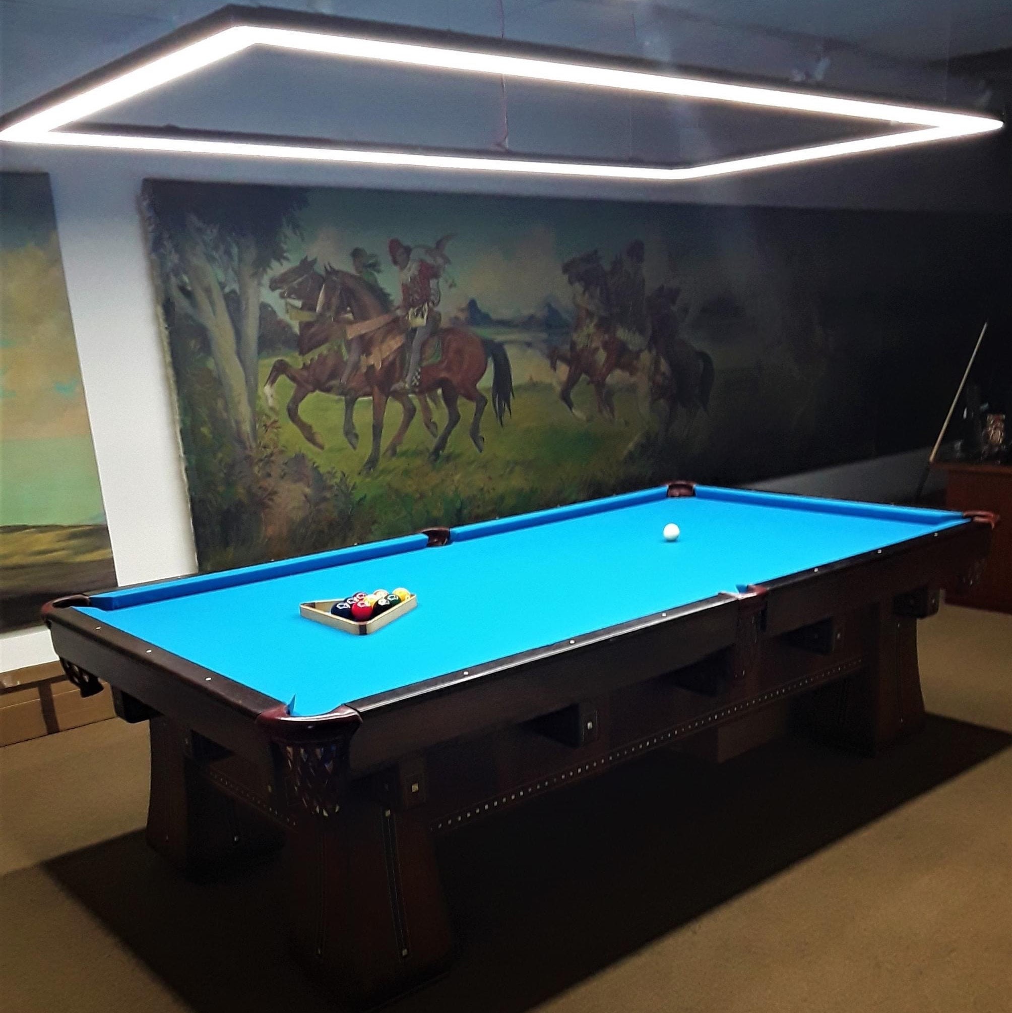 9ft-perimeter LED Billiard Pool Table Light - Modern Design Game Room ...