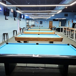 9ft-perimeter LED Billiard Pool Table Light - Modern Design Game Room ...