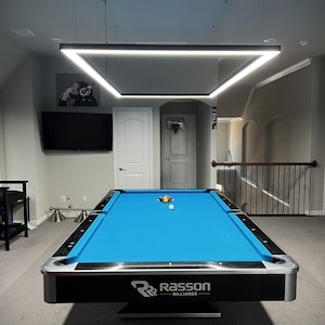 9ft-perimeter LED Billiard Pool Table Light - Modern Design Game Room ...