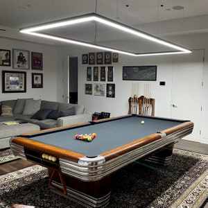 Modern LED Pool Table Light 7' 8' 9' Perimeter Billiard Lighting Table ...