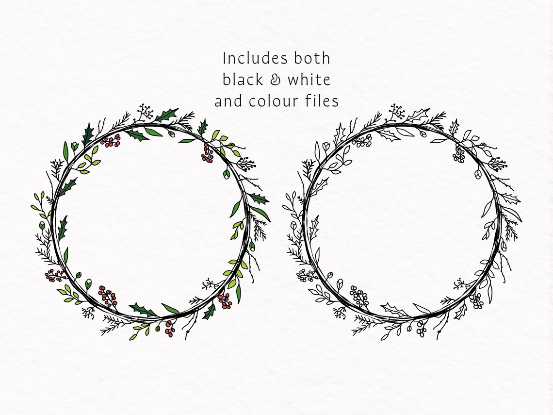 Rustic Christmas Wreath | Wreath SVG | Festive Svg | Holiday Wreath ...