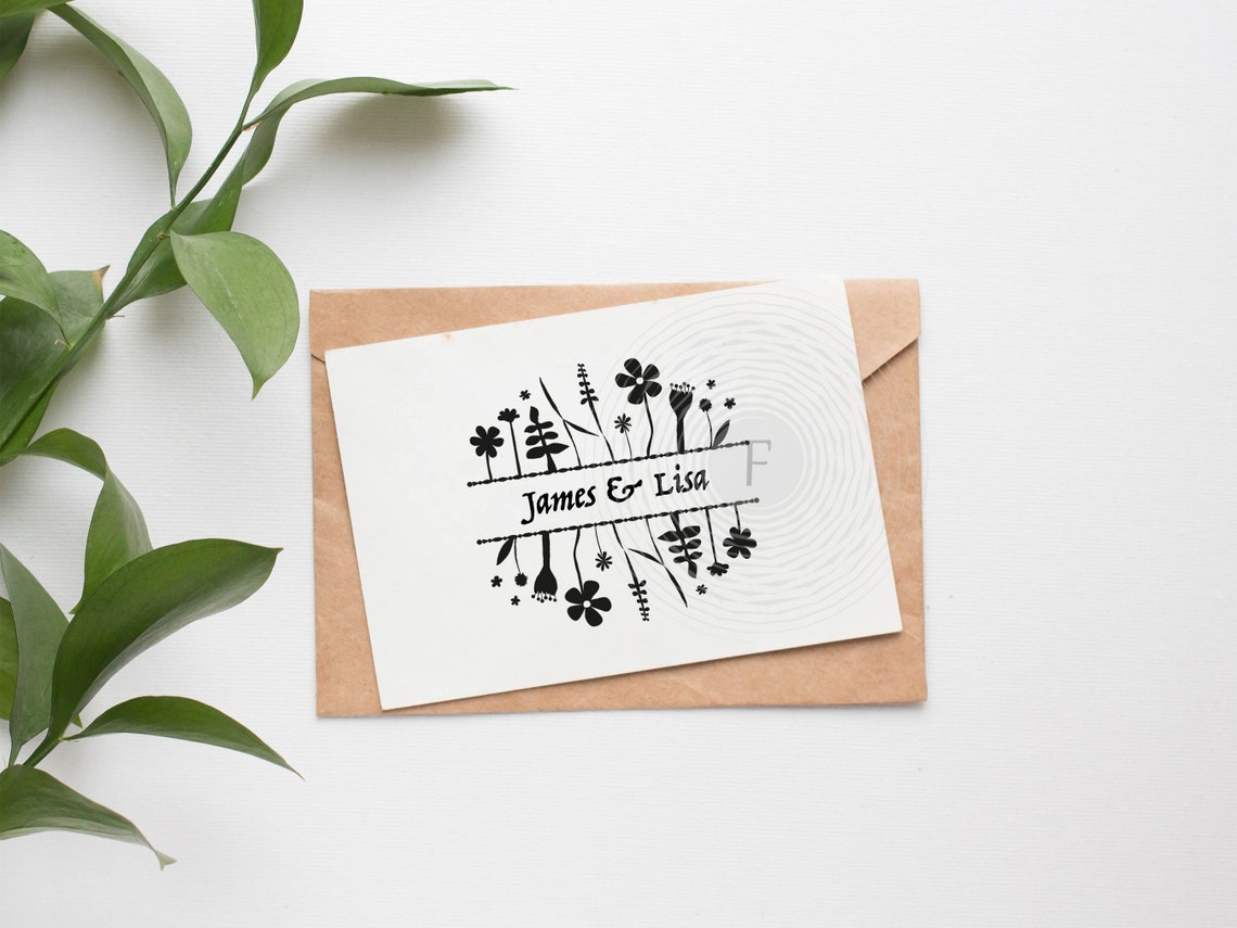 Flower Border | Split Floral Frame SVG | Floral Border SVG | Split ...