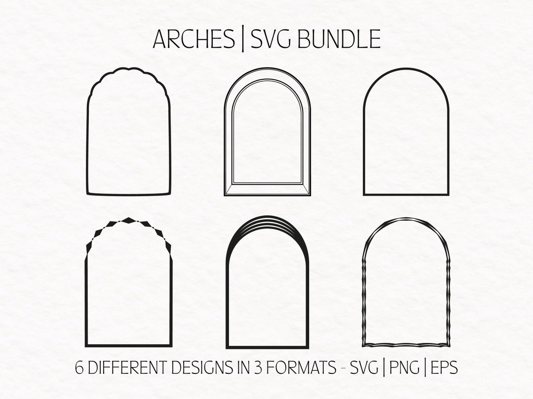 Arch SVG, Arch Svg Bundle, Arch Wedding Invitation Template, Arch Shape ...