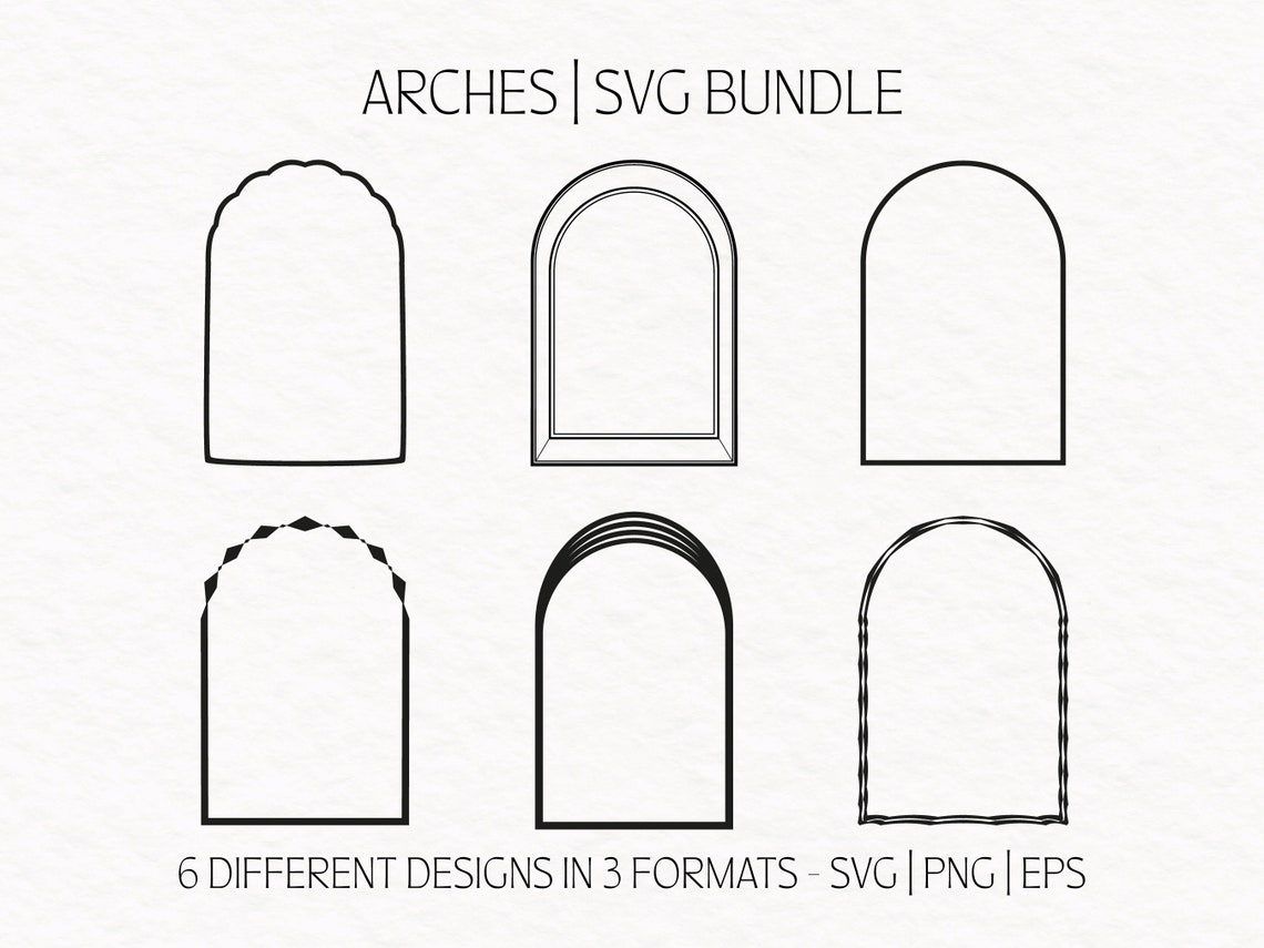 Arch SVG, Arch Svg Bundle, Arch Wedding Invitation Template, Arch Shape ...
