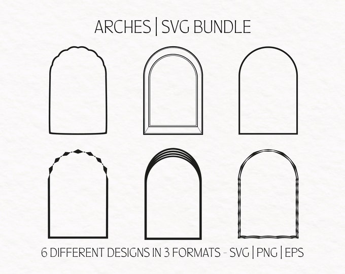 Arch Template Bundle SVG Boho Wedding Chiara Arch Sign - Half Arch ...