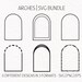 Arch SVG, Arch Svg Bundle, Arch Wedding Invitation Template, Arch Shape ...