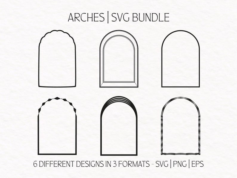 Arch SVG, Arch Svg Bundle, Arch Wedding Invitation Template, Arch Shape ...