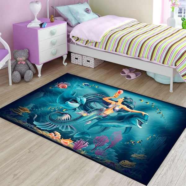 Mermaid Area Rug - Etsy