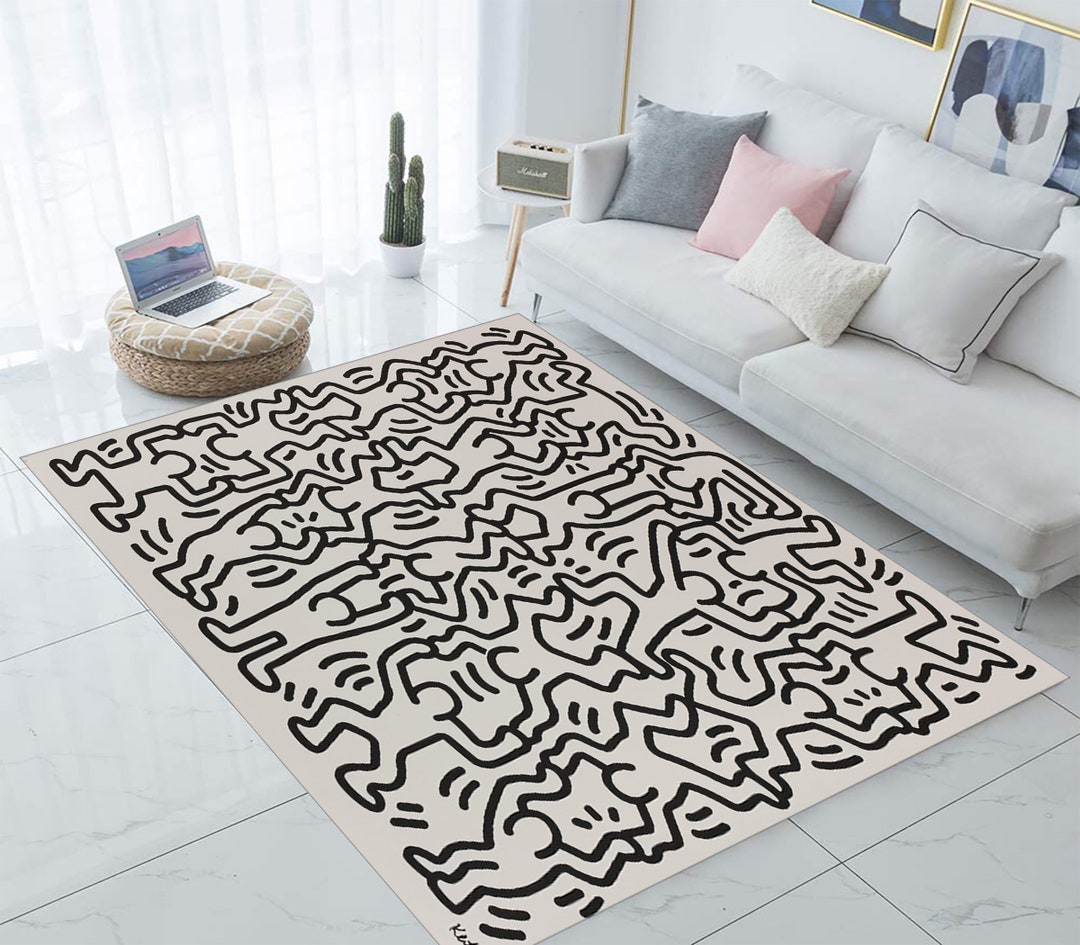 Keith Haring Keith Haring Dancing Figure Rug Dancing Rug - Etsy Canada