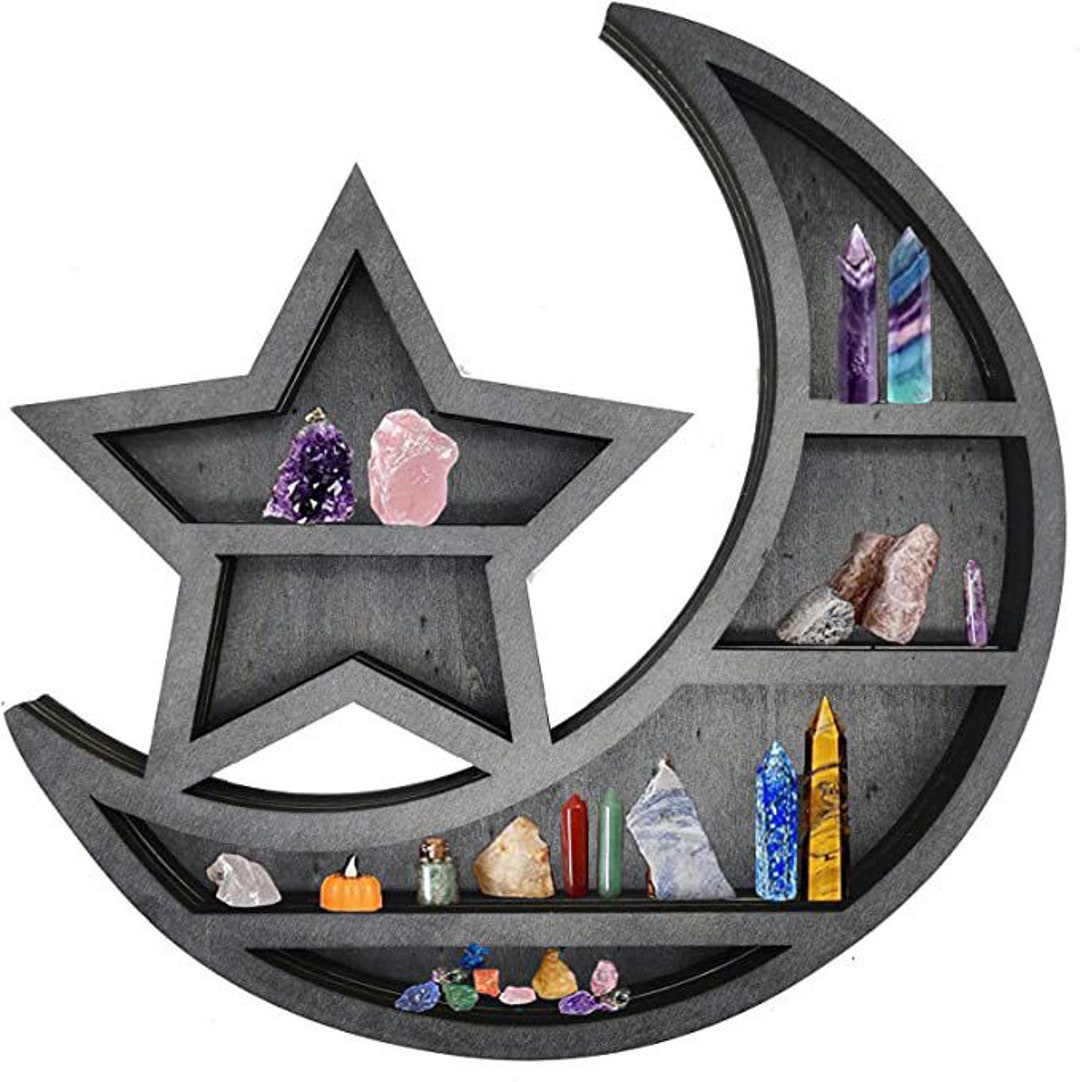 Moon Crystal Display Rack, Pentagonal Frame, Geometric Rack - Etsy
