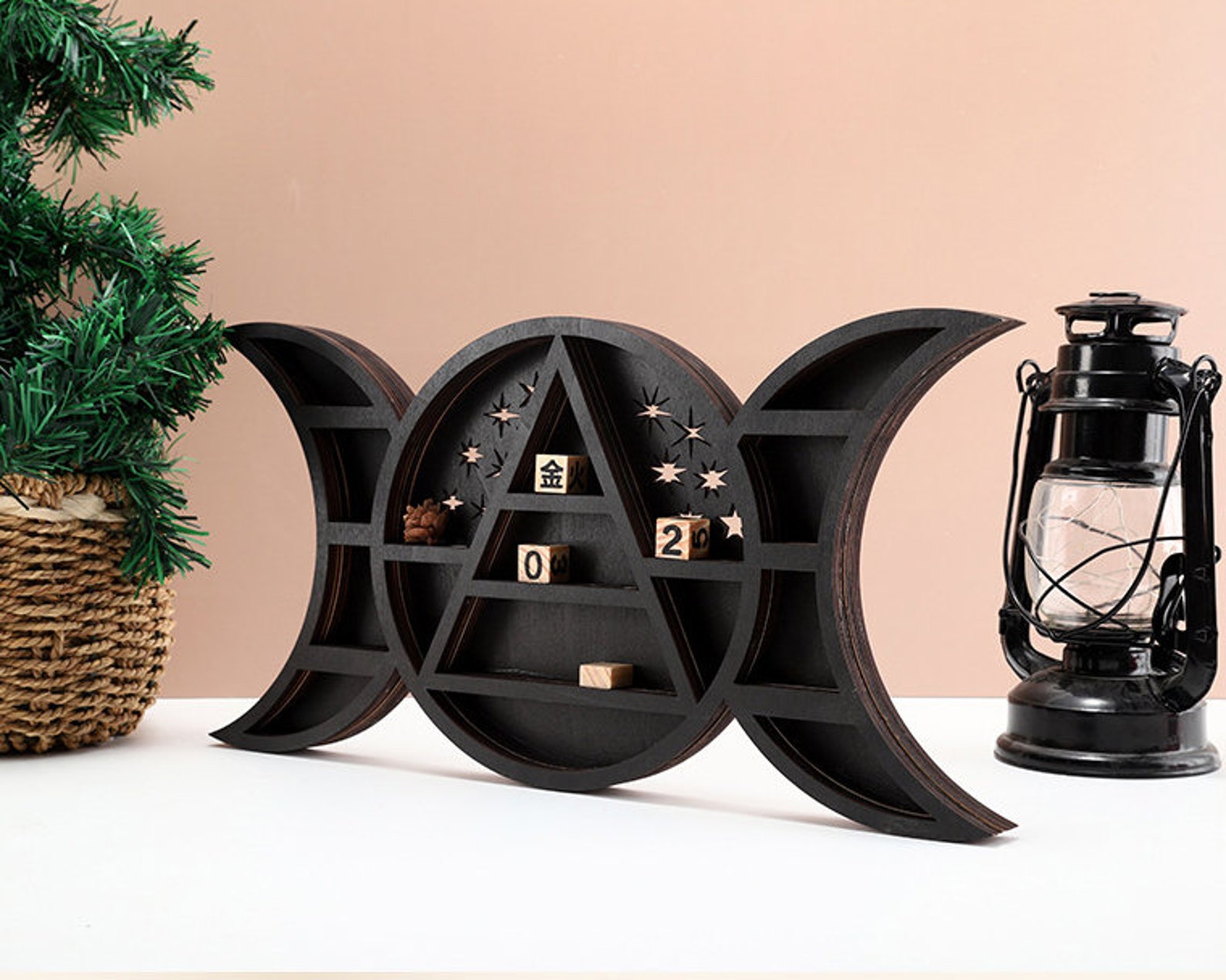 Wooden Moon Crystal, Moon Frame, Crystal Frame - Etsy