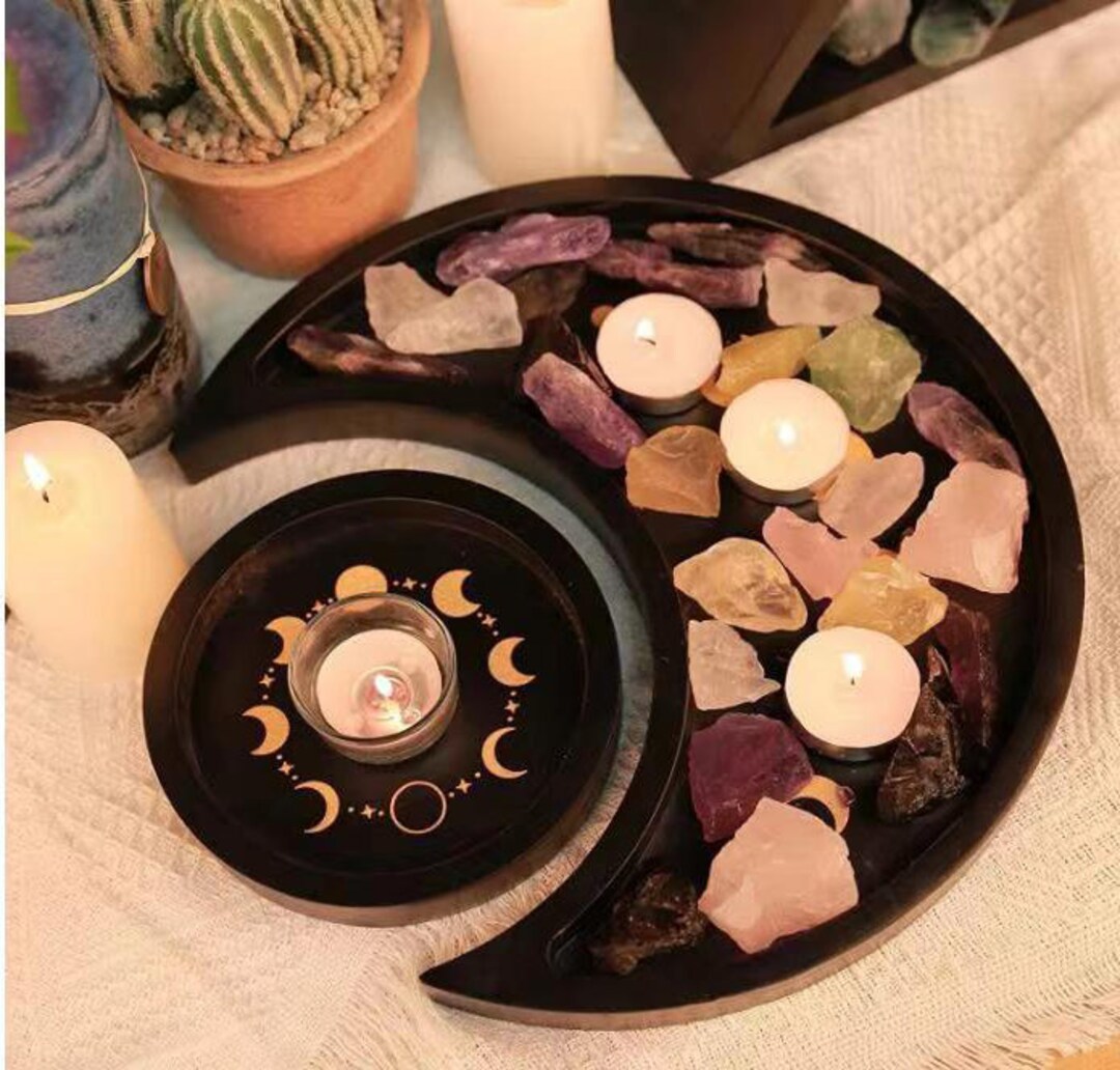 Personalized Engraved Moon Sun Crystal Display Stand - Etsy