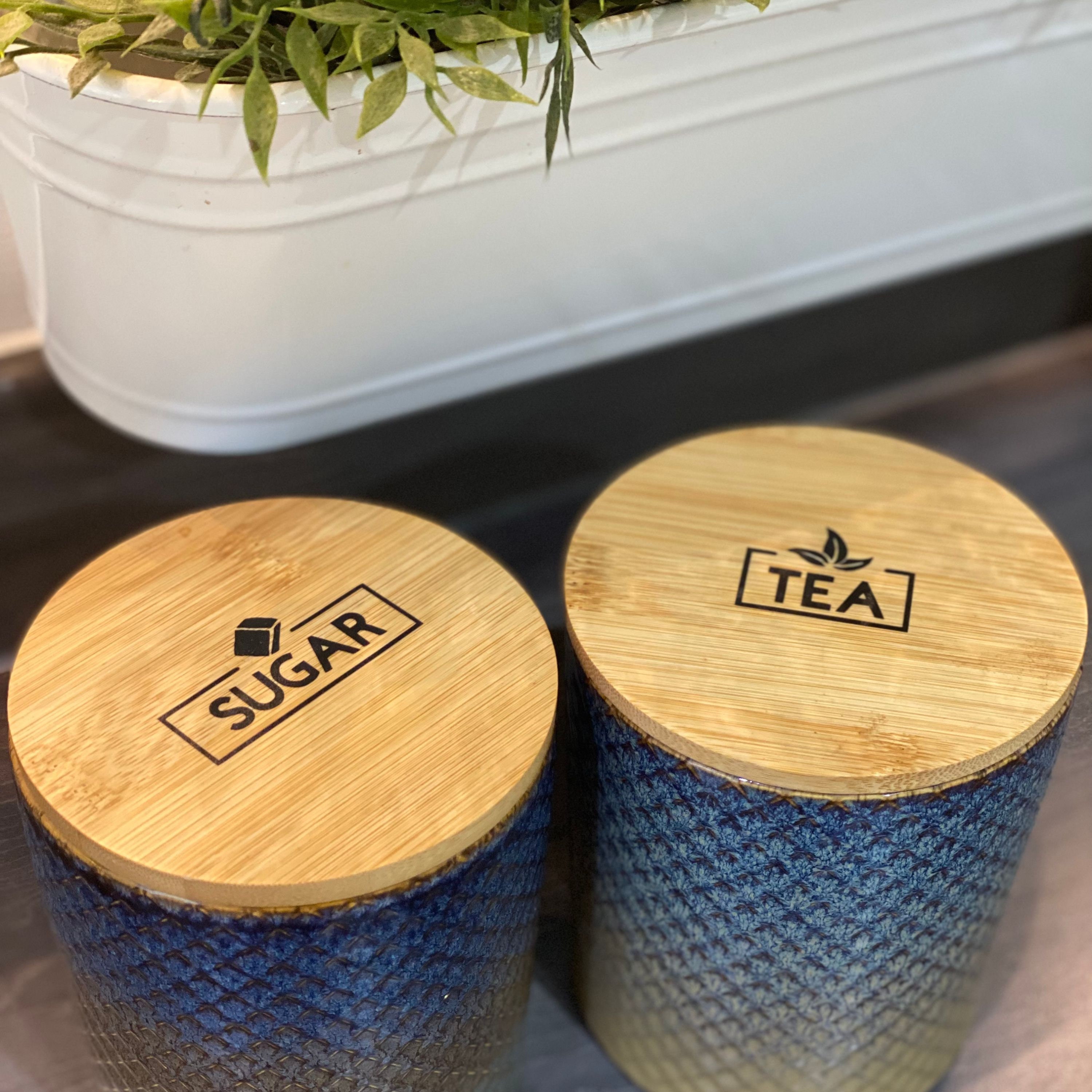 Canister Decal Tea, Coffee, Sugar Bundle Storage Jar Labels Drink ...