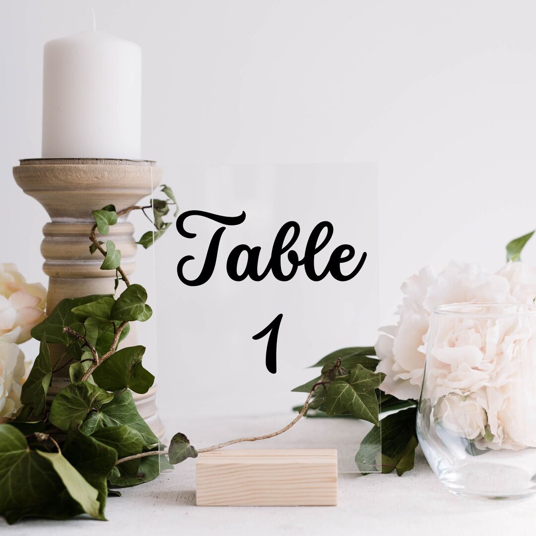 Vinyl Decals for Wedding Table Numbers | Vinyl Sticker Decal ...