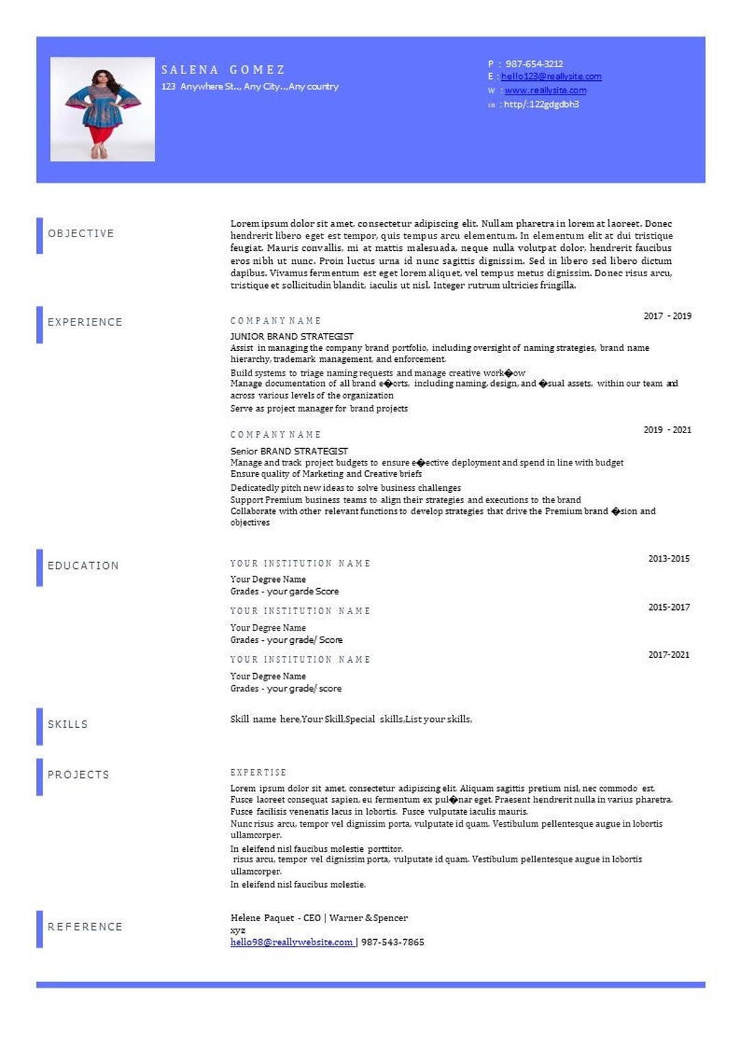 Modern Resume Template| Creative Resume Template| Professional Resume ...