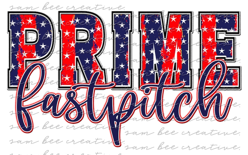 Prime Fastpitch Patriotic Digital Design / Softball Baseball School ...
