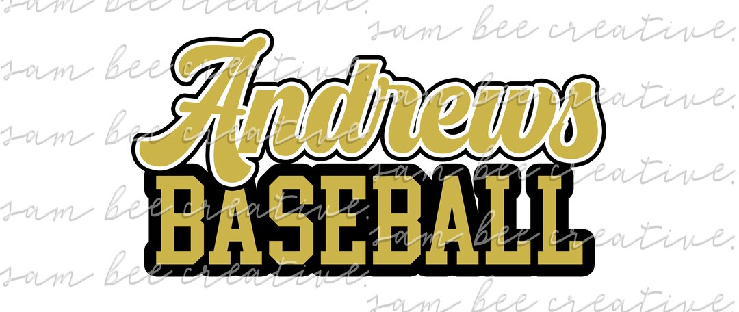 Andrews Baseball Retro Digital Design / Sublimation Png File / Instant ...