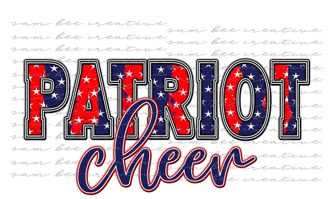 Patriot Cheer Patriotic Digital Design / Cheer Football Softball ...