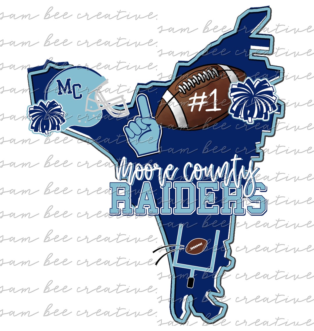 Moore County Football State Pride Digital Design / Sublimation Png File ...