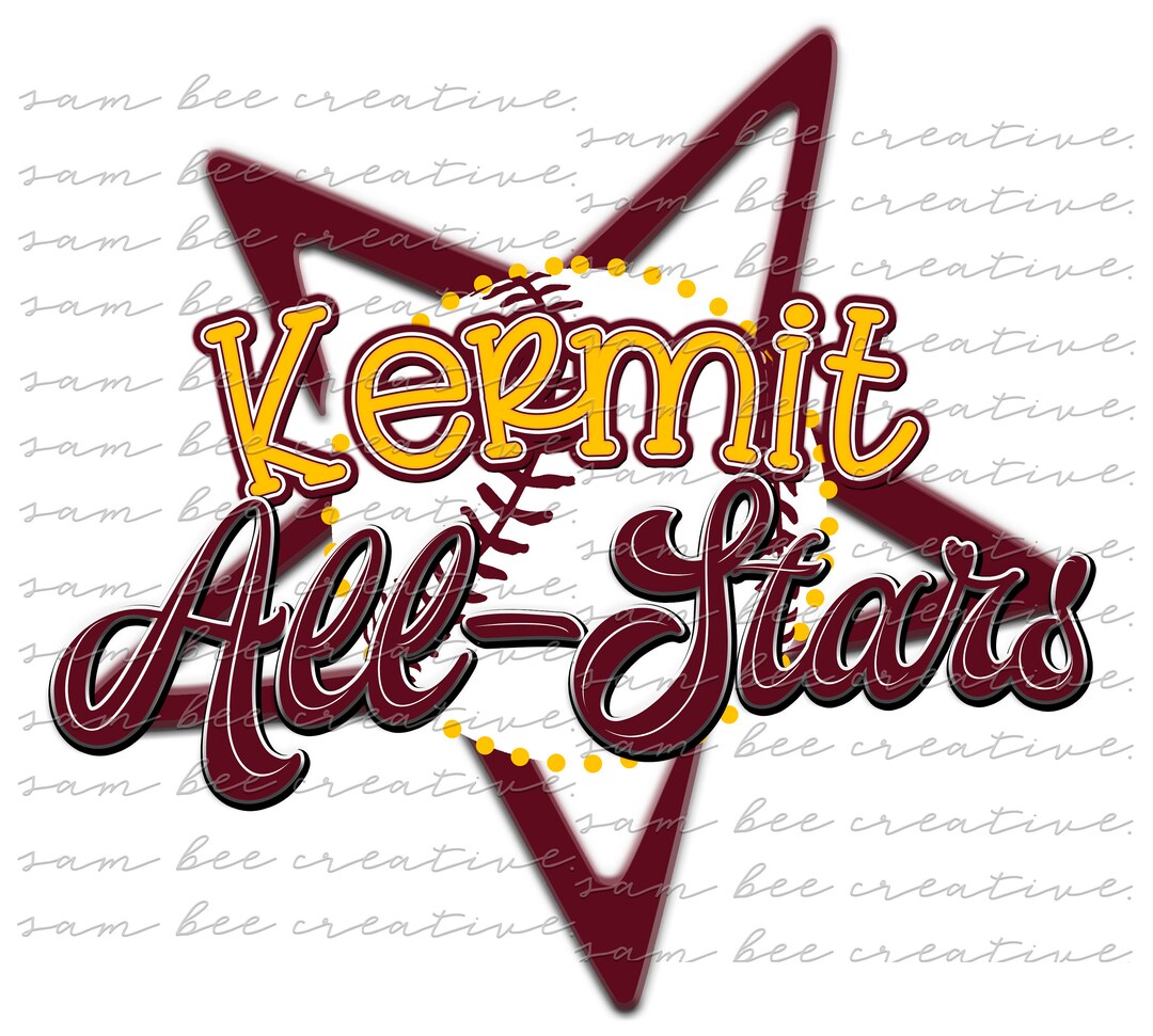 Kermit All Stars Baseball Digital Design / Softball Game Day ...