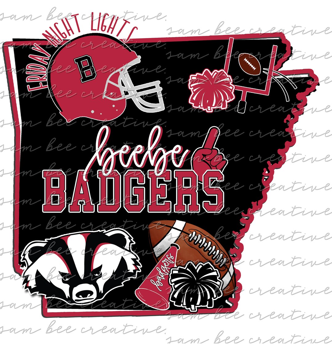 Beebe Badgers Arkansas AR Football Digital Design / School Spirit Small ...