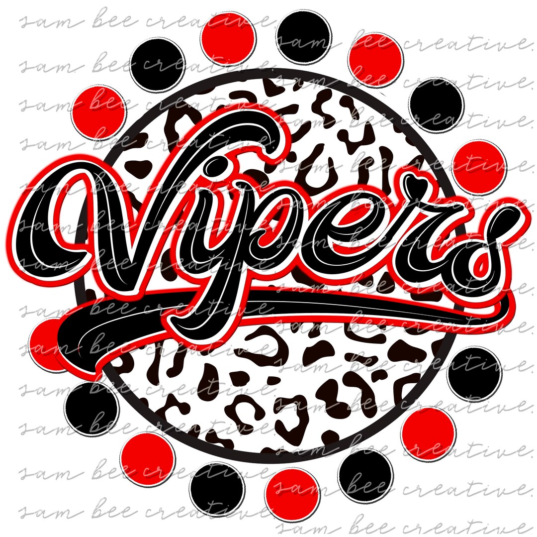 Vipers Leopard Print Game Day Digital Design / Cheetah Baseball ...