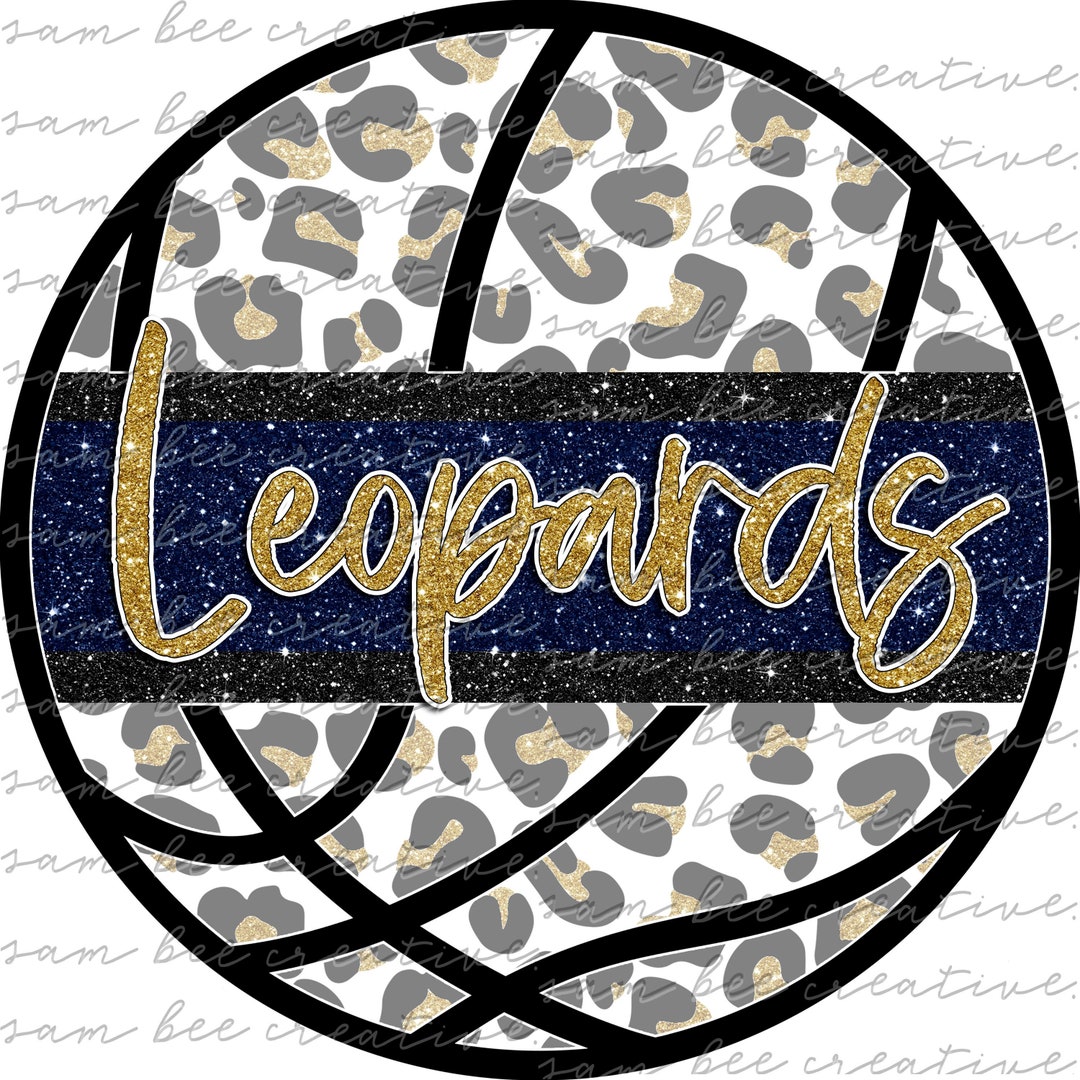 Leopards Glitter Basketball Game Day Digital Design / Leopards ...