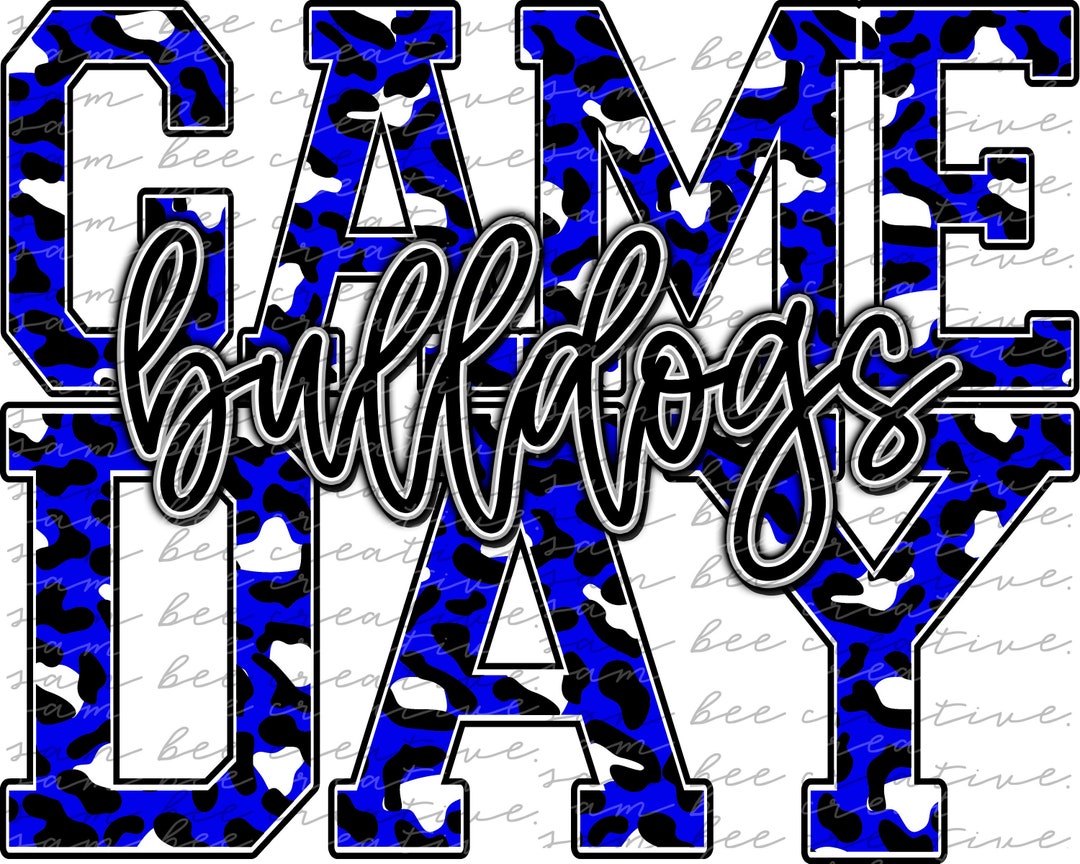 Bulldogs Game Day Digital Design / Football Leopard Game Day ...