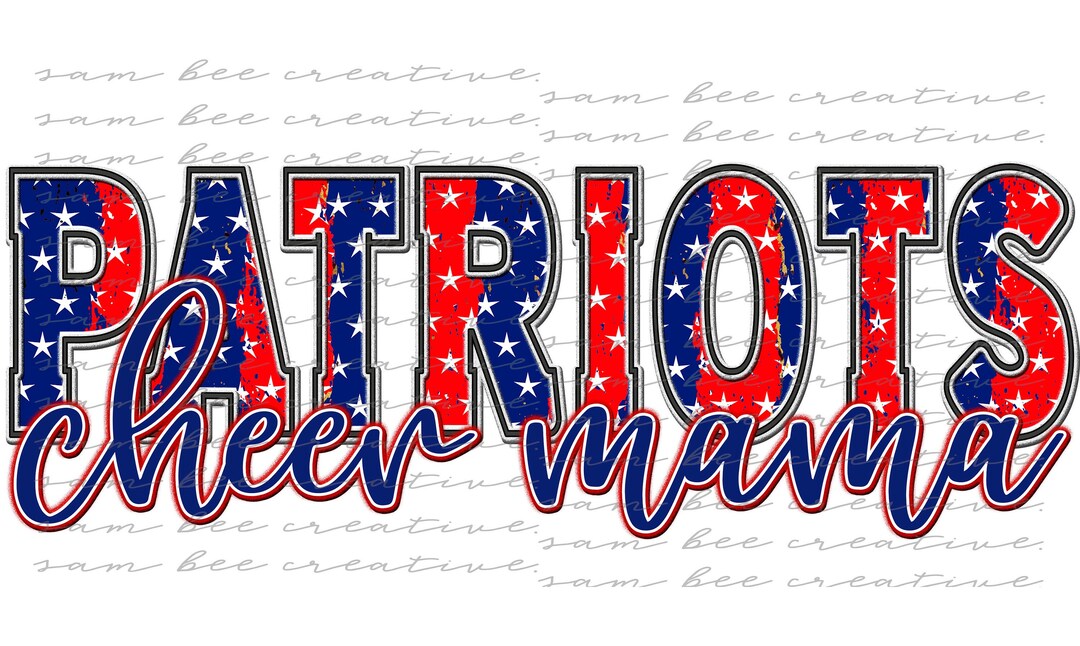 Patriots Cheer Mama Patriotic Digital Design / Cheer Football Softball ...