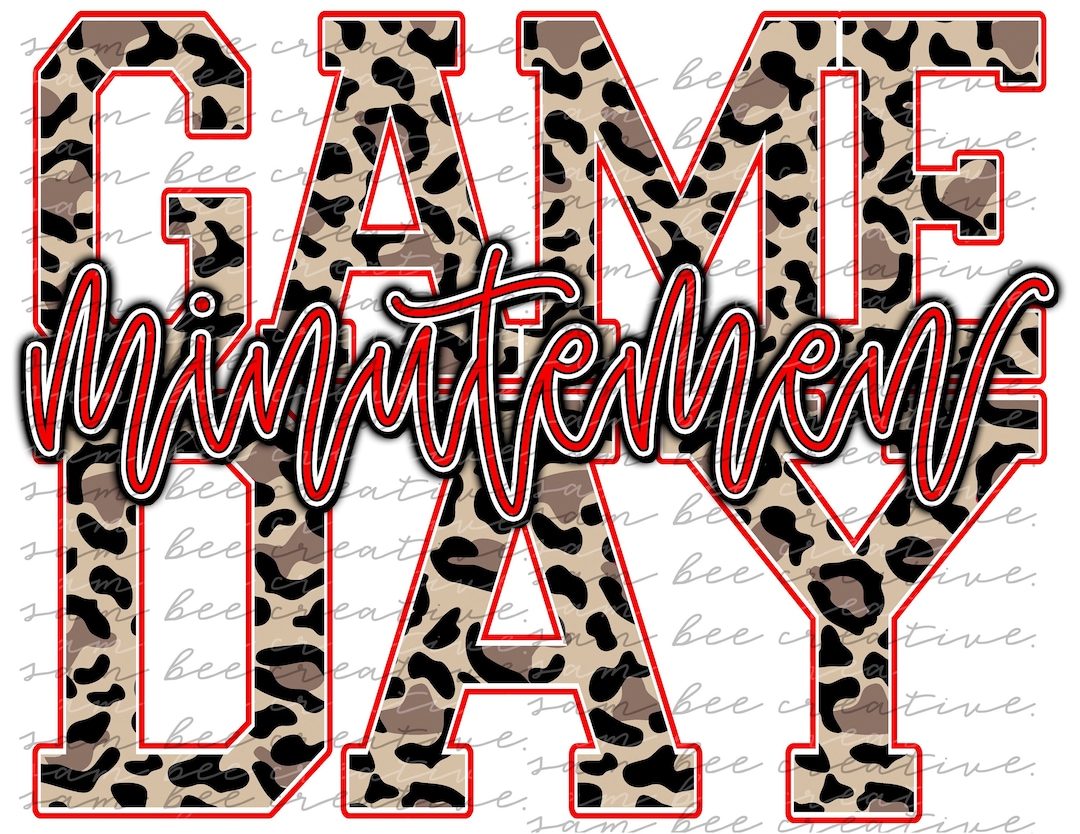 Minutemen Game Day Digital Design / Sublimation Png File / Instant ...
